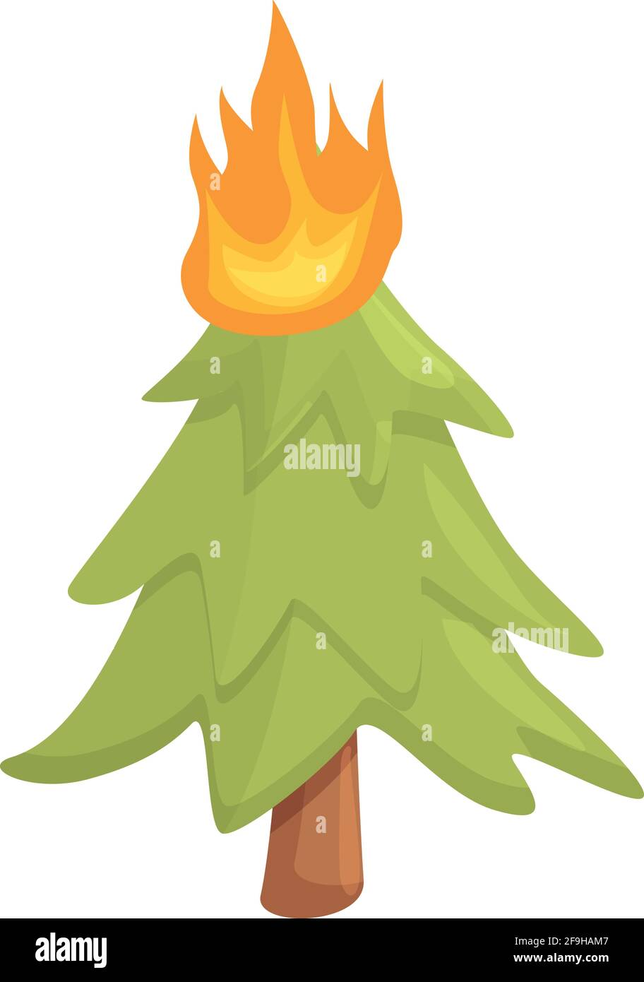 Tree On Fire Clip Art