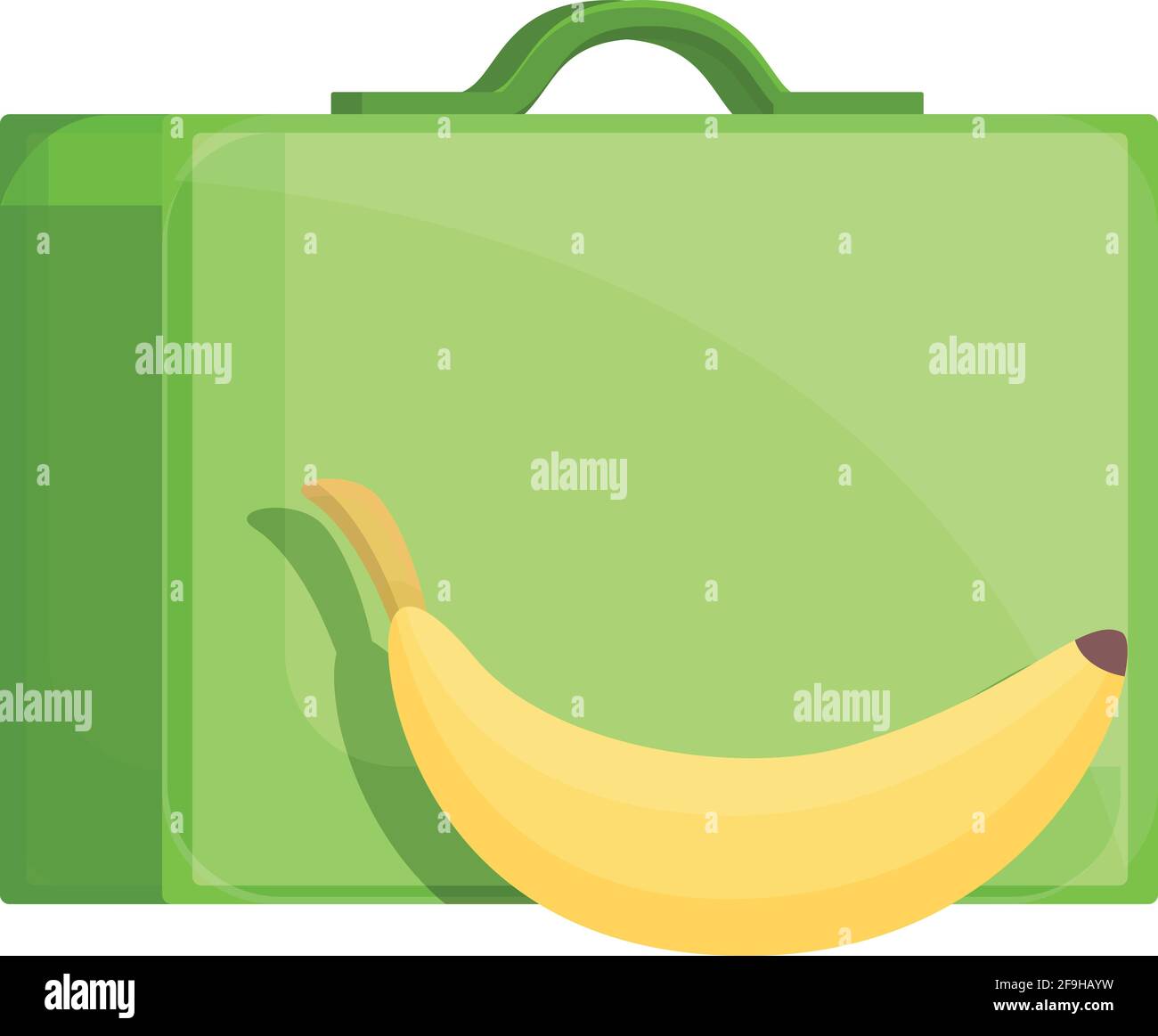 School breakfast banana box icon. Cartoon of School breakfast banana ...