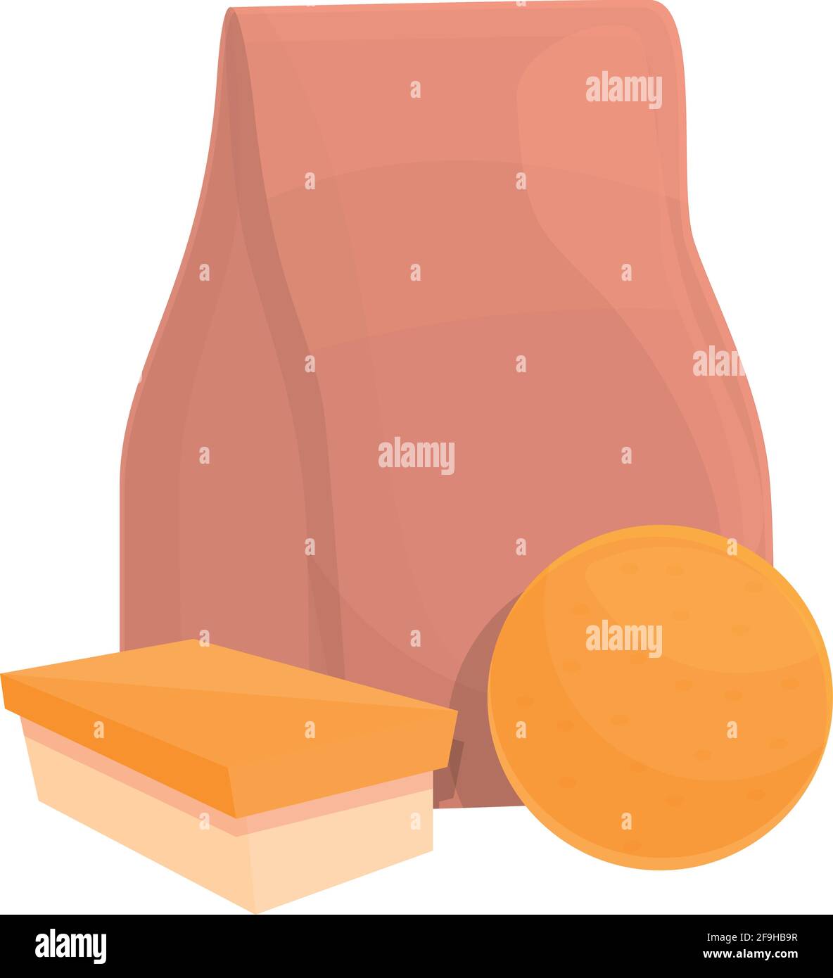 School breakfast orange icon. Cartoon of School breakfast orange vector ...