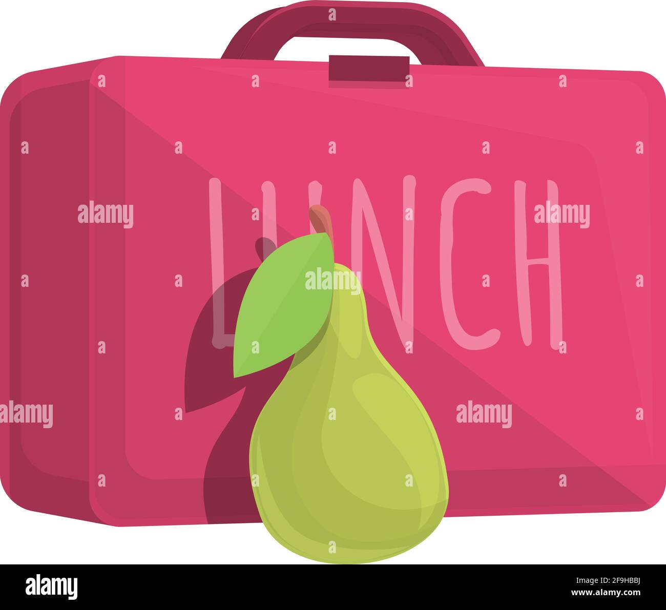School breakfast green pear icon. Cartoon of School breakfast green ...