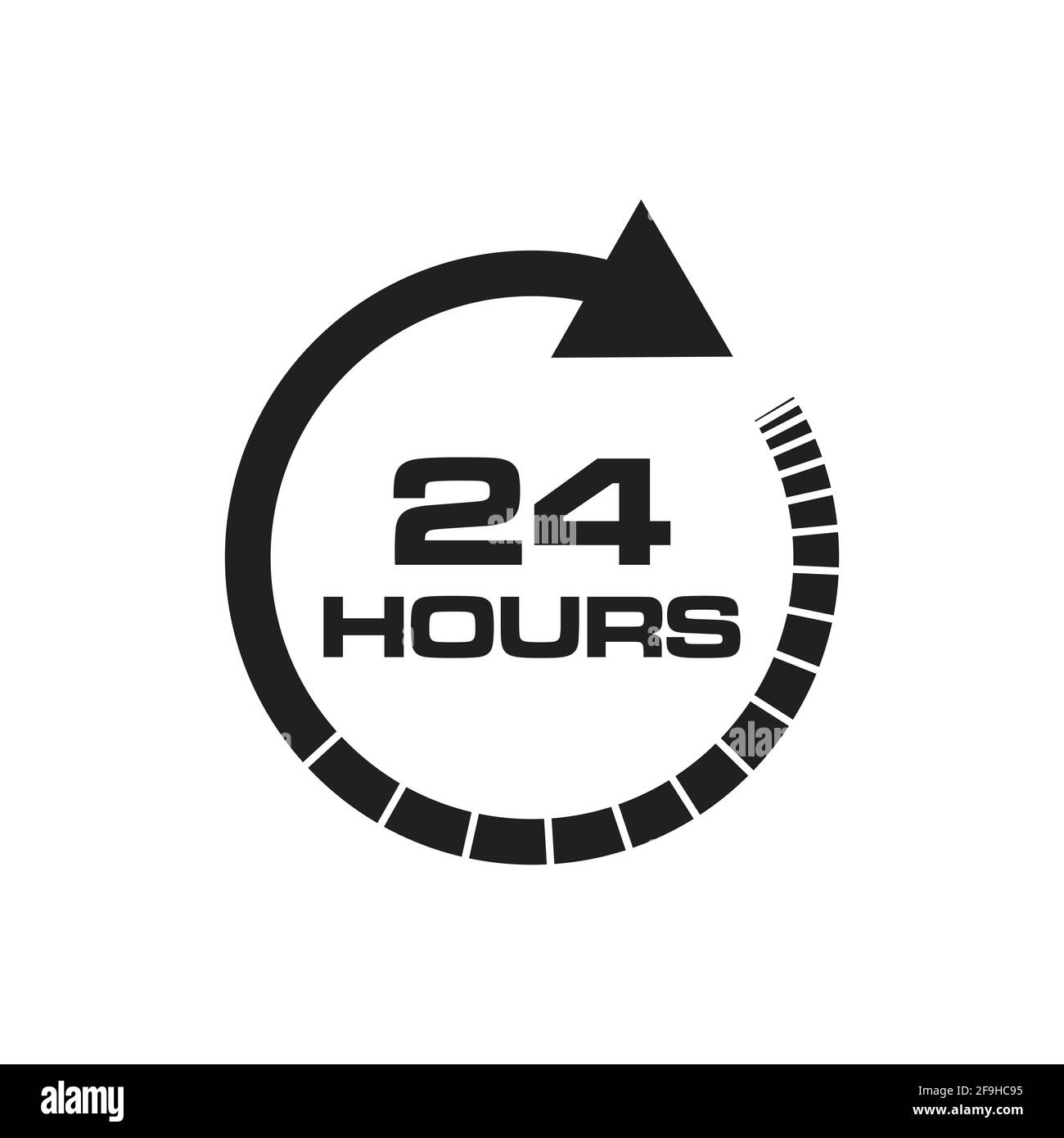 Twenty four hour icon vector for graphic design, logo, web site, social ...