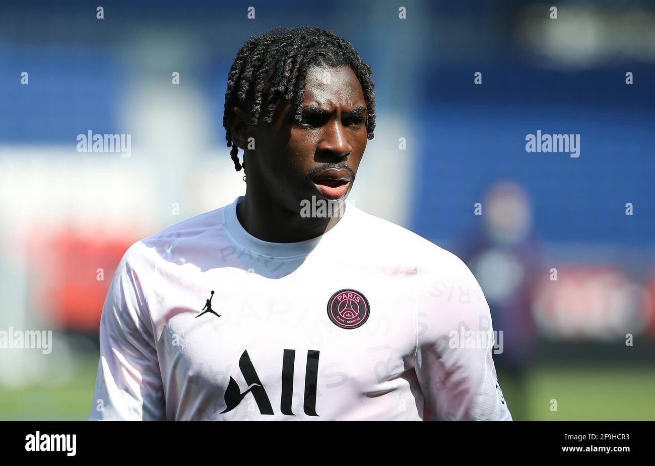 Paris, France. 18th Apr, 2021. Moise Kean of PSG during the French ...