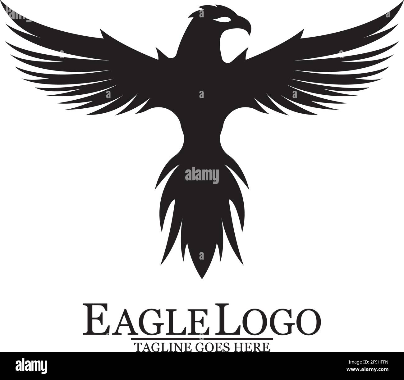Creative eagle head vector logo Black and White Stock Photos & Images ...