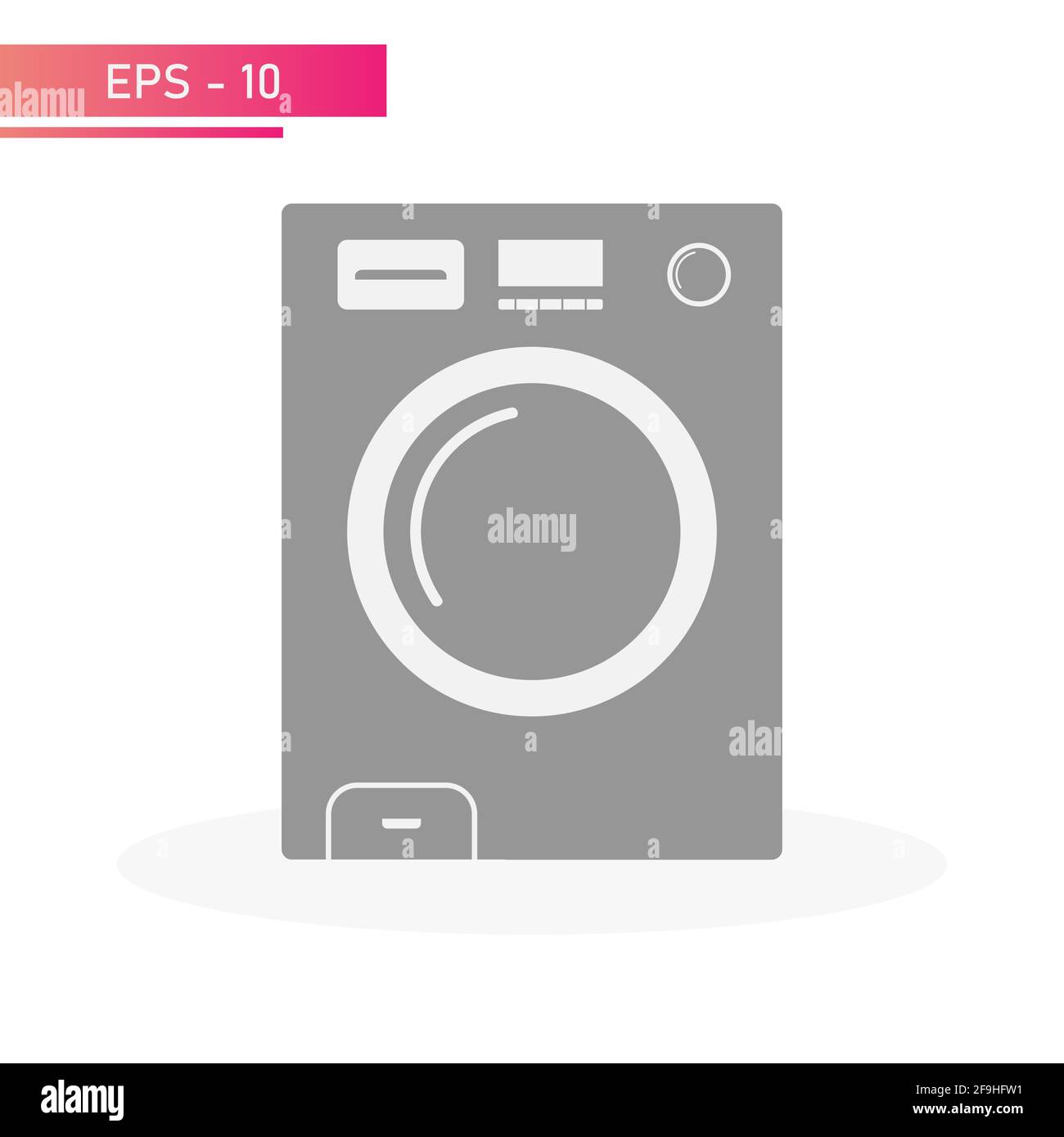 Washing machine in a solid design with a display and easy operation ...