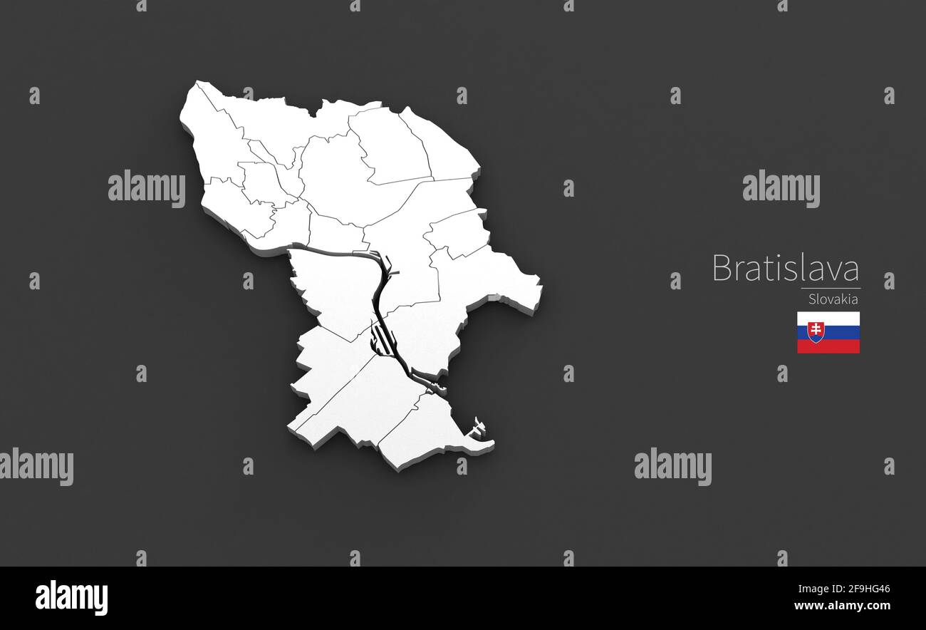 Slovakia 3d map hi-res stock photography and images - Alamy