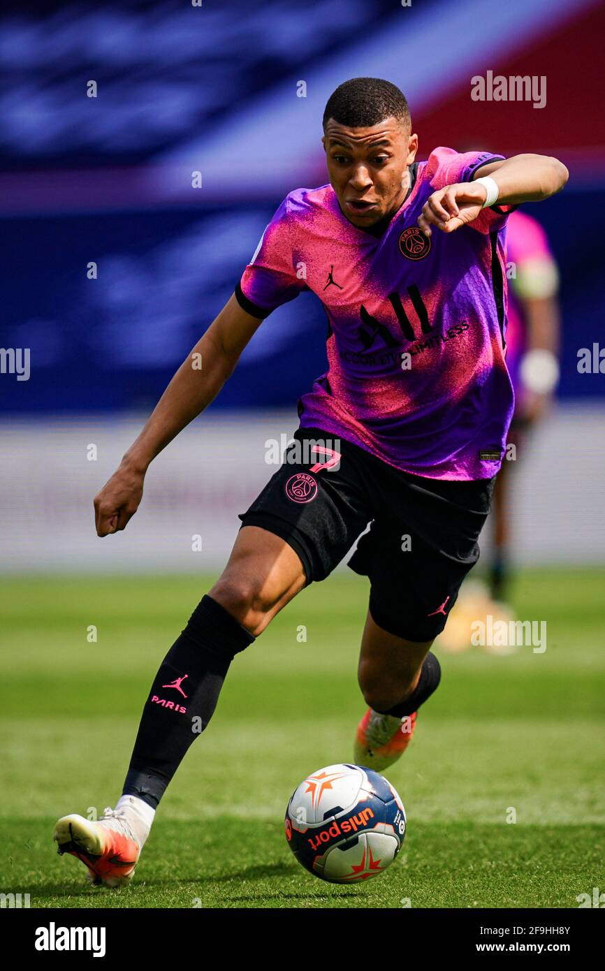 ParisâÂ€Â™s Kylian Mbappe during the French Ligue 1 Paris Saint Germain ...
