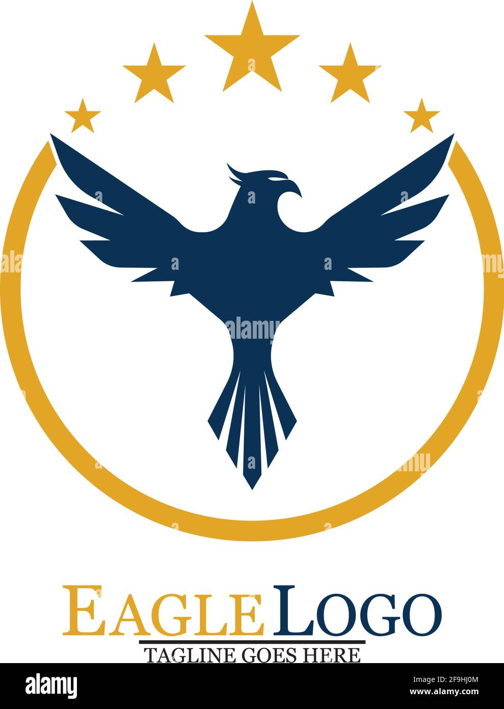 Falcon Eagle Bird Logo Template Vector Icon Stock Vector Image & Art ...