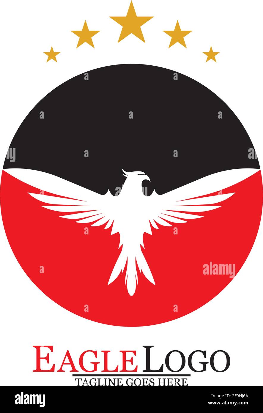 Falcon Eagle Bird Logo Template Vector Icon Stock Vector Image & Art ...