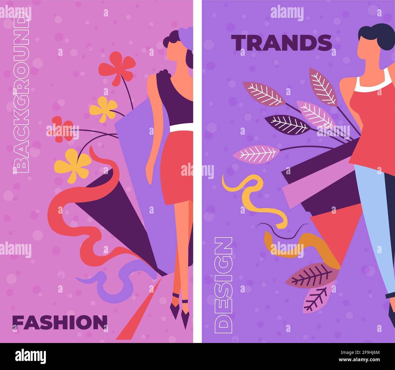 Trends and fashion, style and elegance banners Stock Vector Image & Art ...