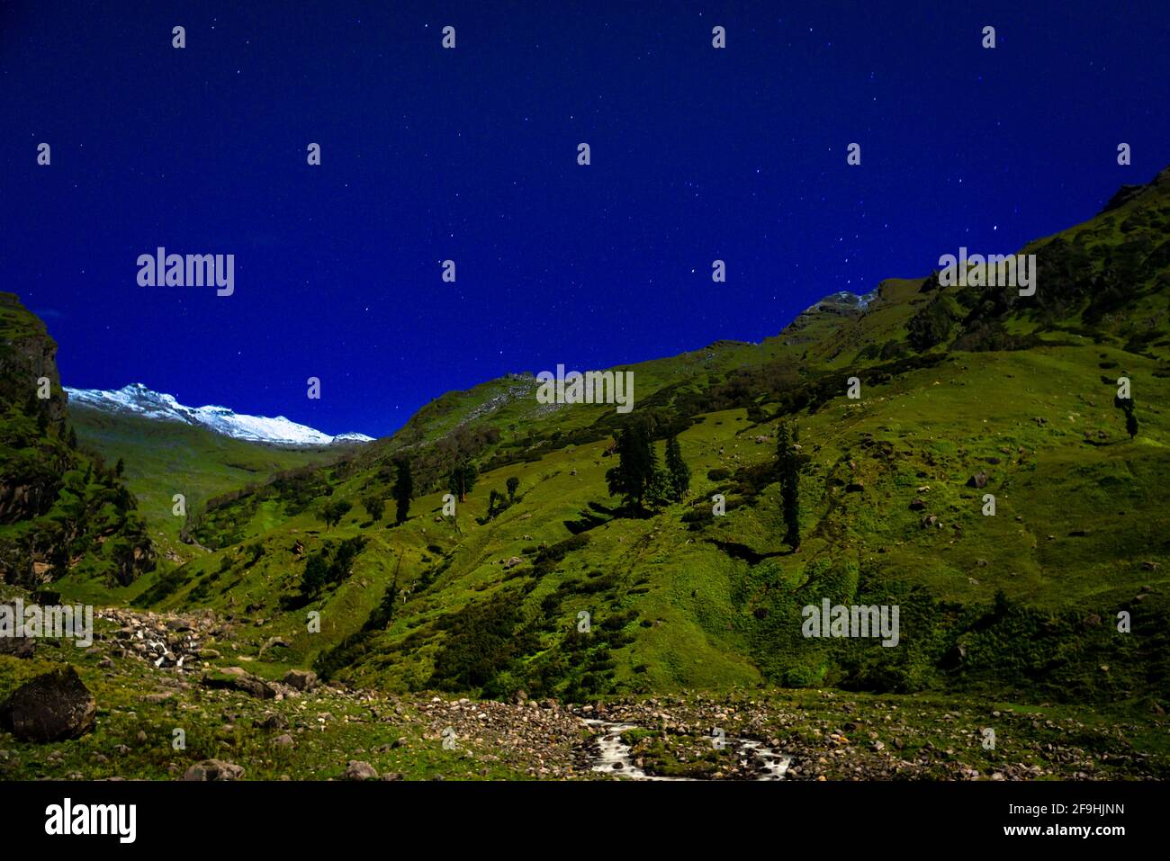 Night view of Mountain landscape with the sky. Nature landscape view of ...