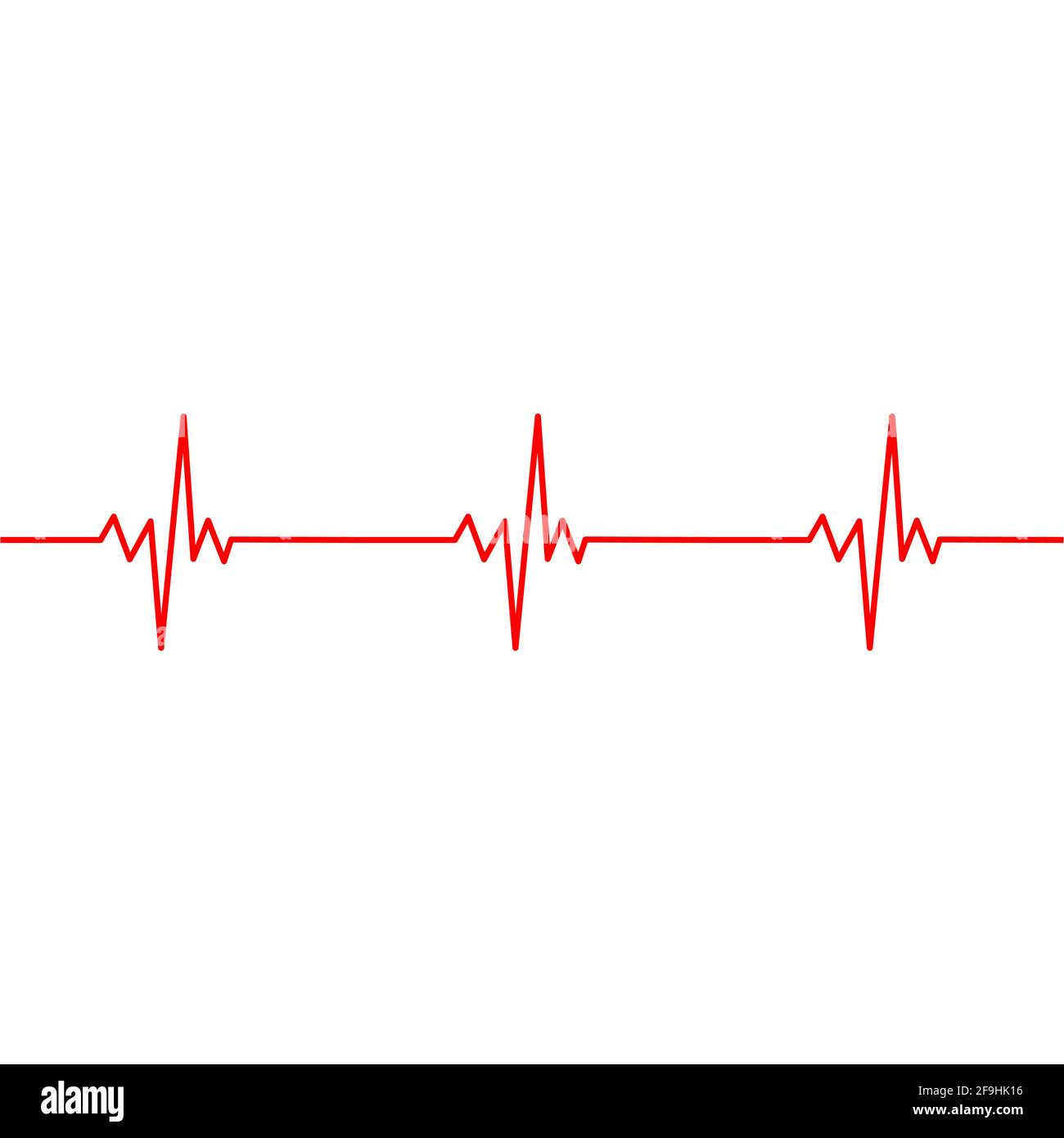 Heart pulse with one line. Cardiogram horizontal seamless pattern ...