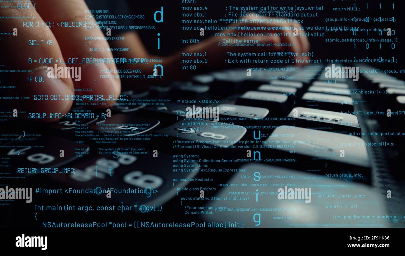 Creative visual of computer programming coding and software development ...