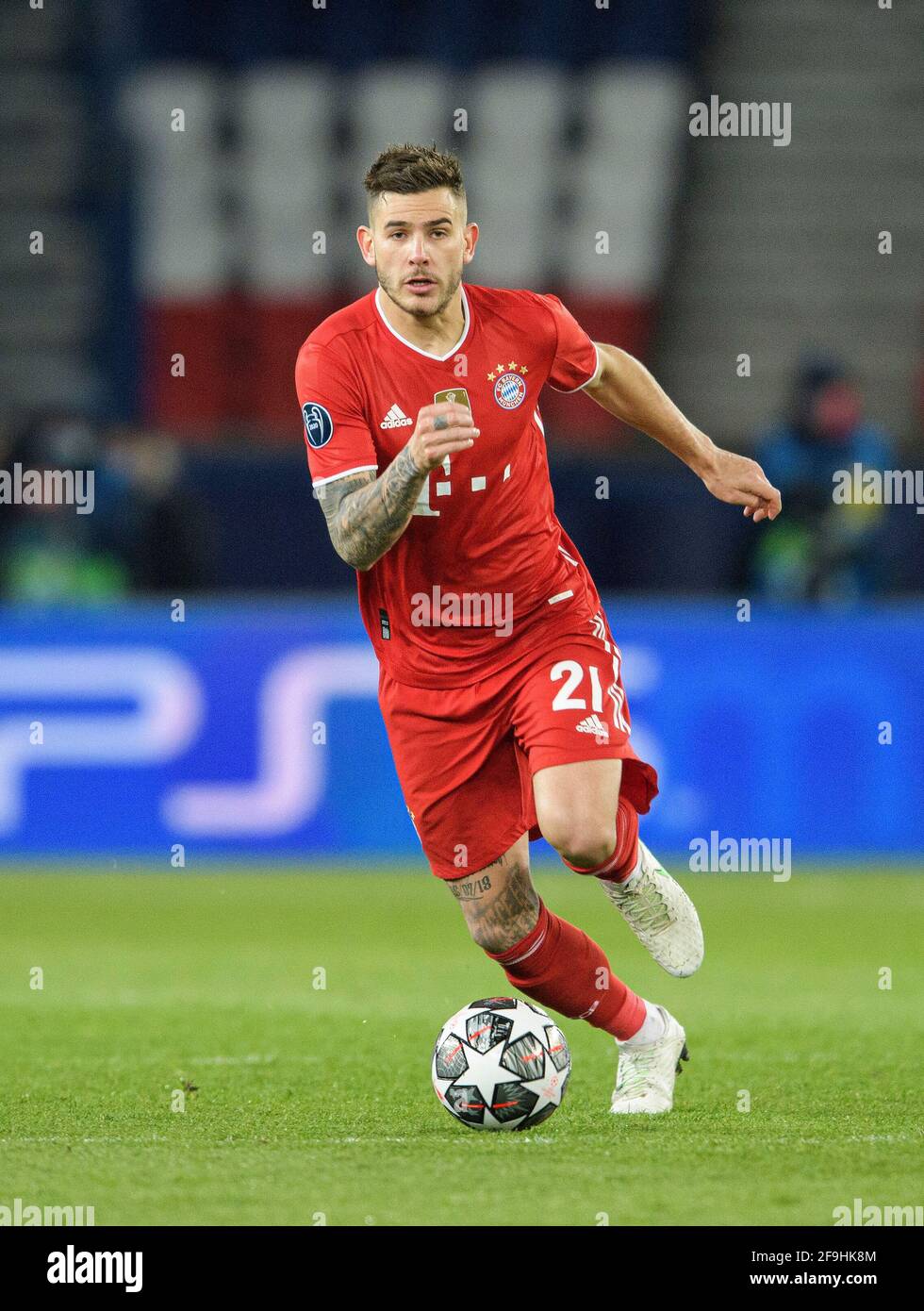 Lucas HERNANDEZ (M) action, football Champions League, quarter-final ...