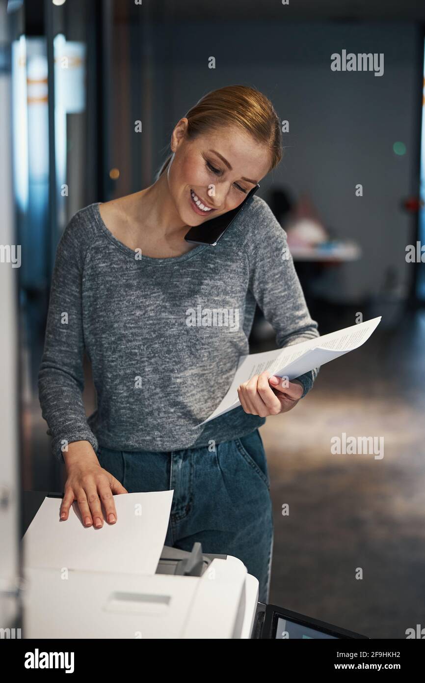 Cute blonde secretary hi-res stock photography and images - Alamy