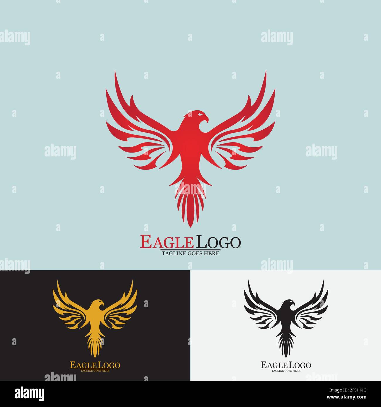 Falcon Eagle Bird Logo Template Vector Icon Stock Vector Image & Art ...