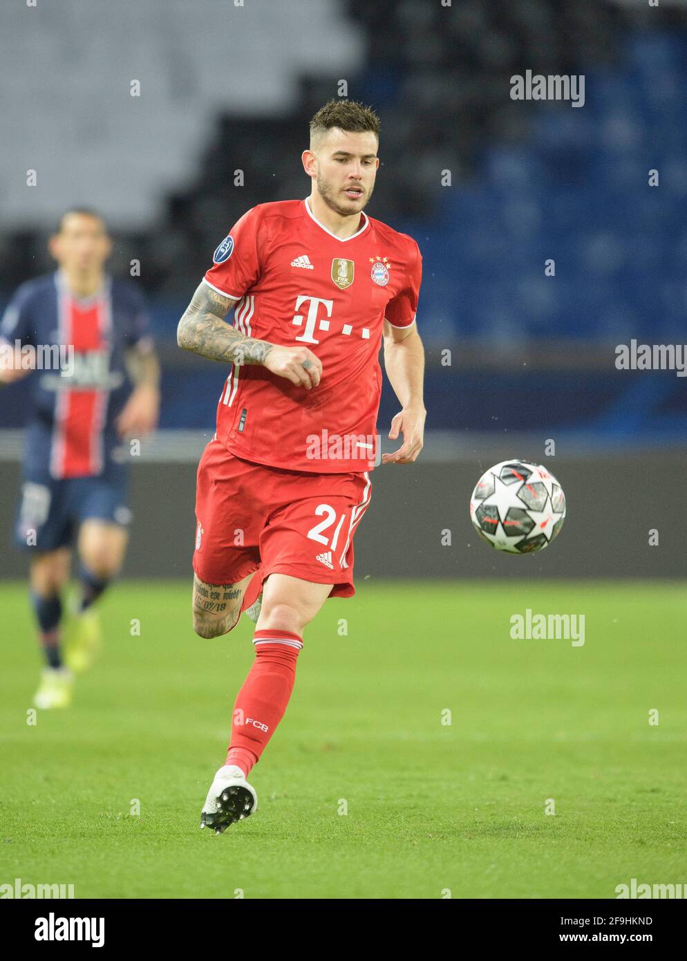 Lucas HERNANDEZ (M) action, football Champions League, quarter-final ...