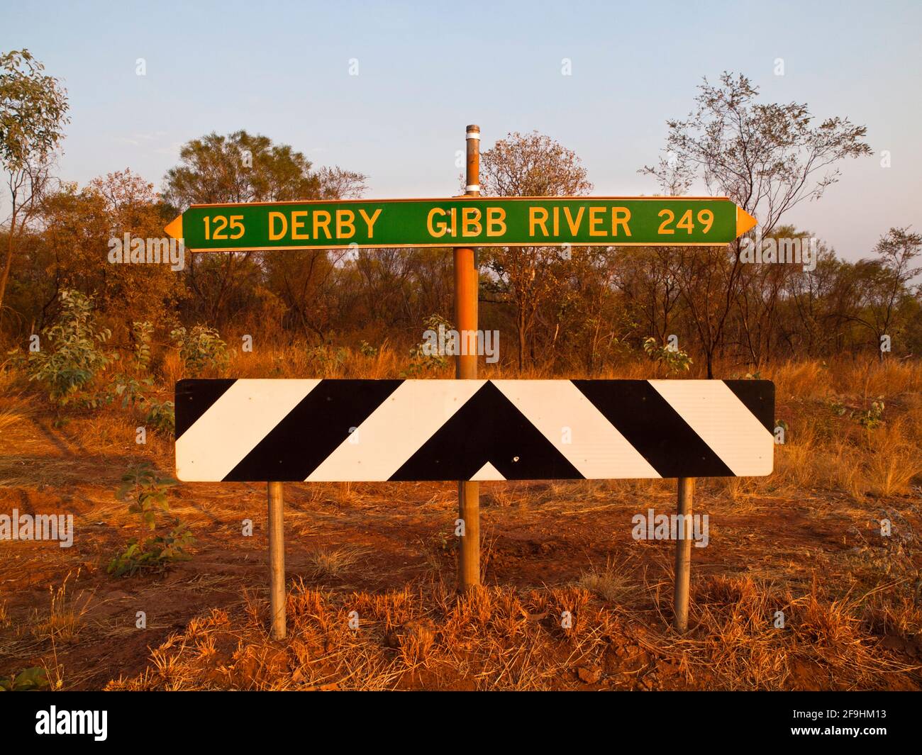 Directional road sign on the Gibb River Road, Kimberley, Western ...