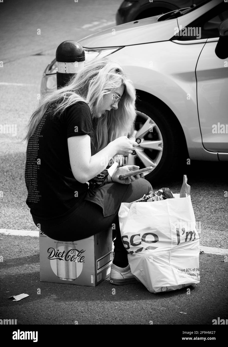 Street life of every day People around Town carrying out normal lives ...