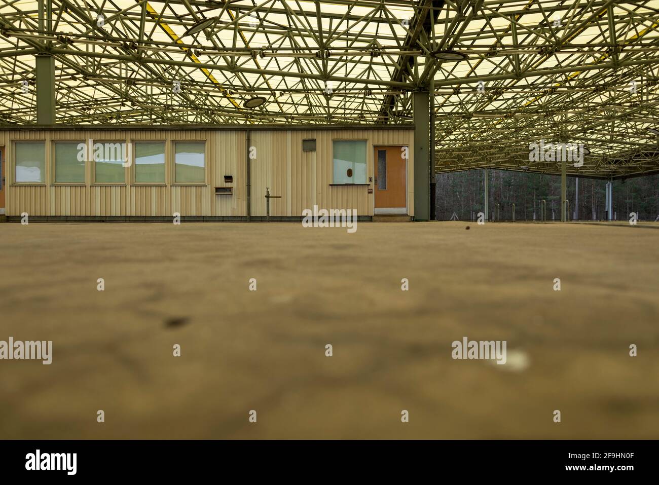 Germany, Saxony-Anhalt, Marienborn, former border control post ...