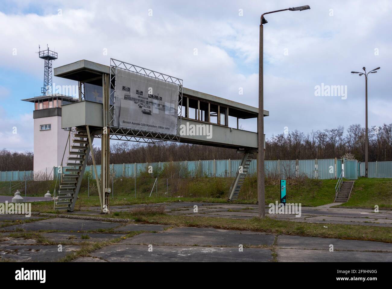 Germany, Saxony-Anhalt, Marienborn, former border control post ...