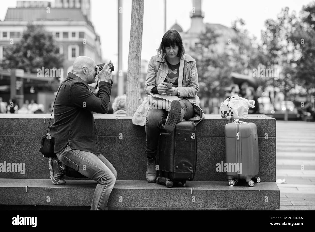 Street life of every day People around Town carrying out normal lives ...