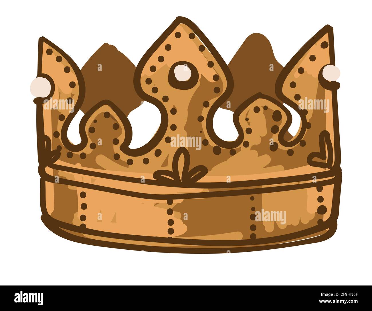 Gold King Crown Drawing