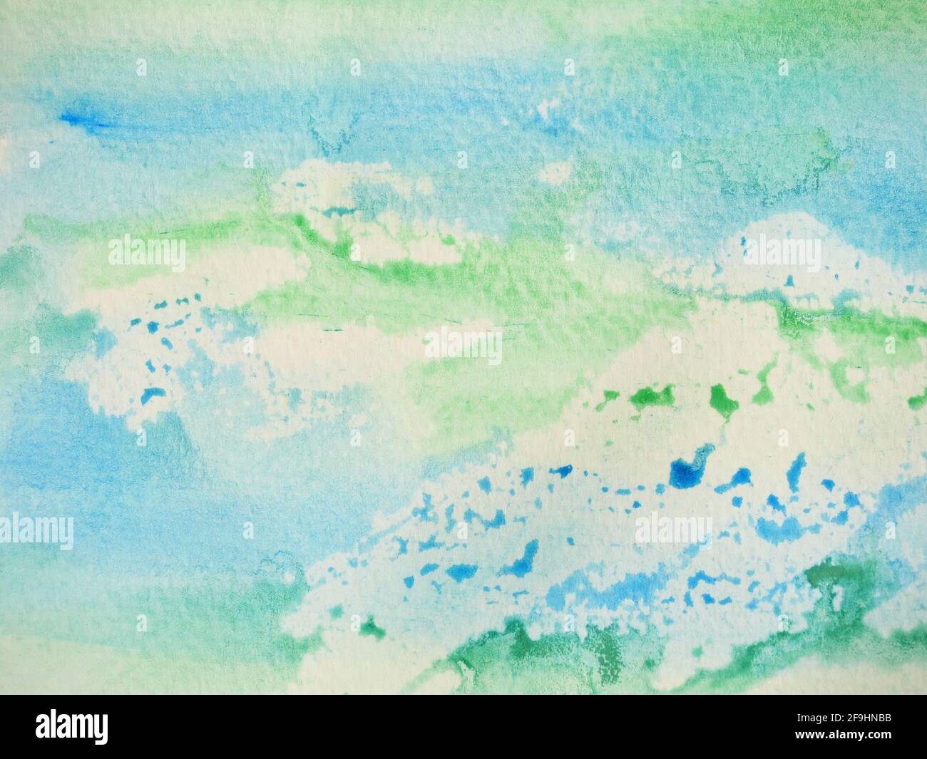Abstract background and texture pattern blue and green color flow on ...