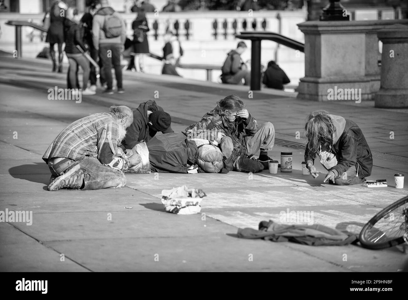 Street life of every day People around Town carrying out normal lives ...