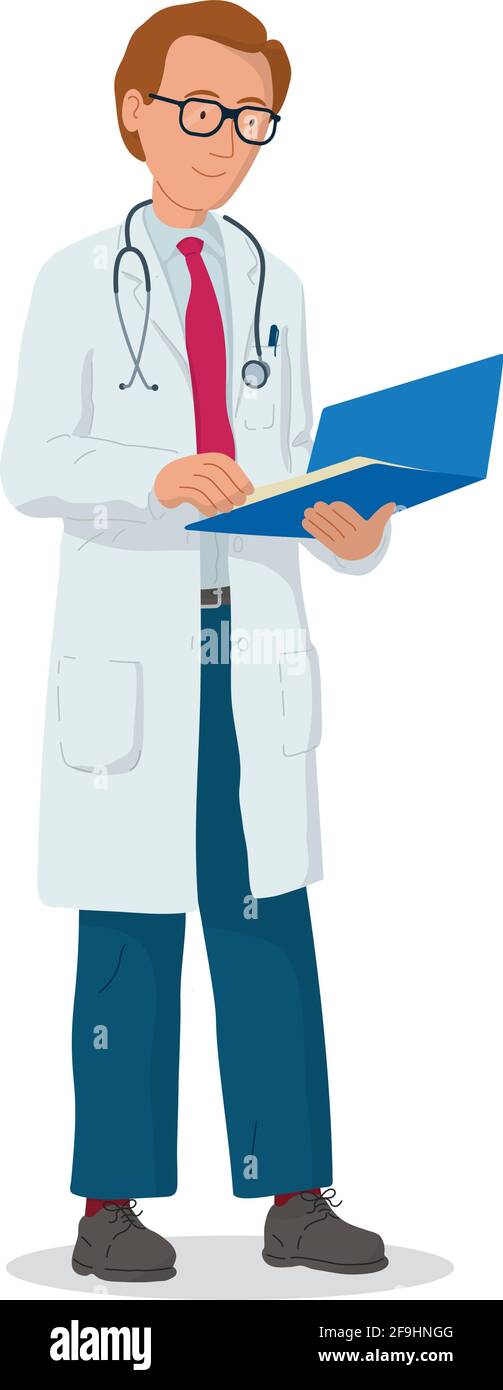 Vector illustration of medical people character. Professional doctor ...
