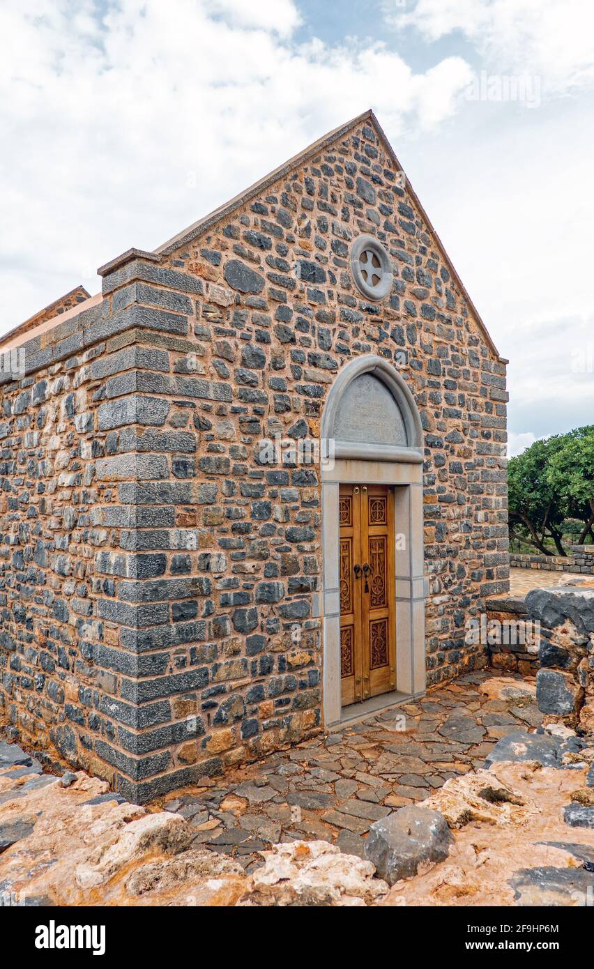 Orthodox Church of St Luke, Kolokitha, Elounda, Crete Island, Greece ...