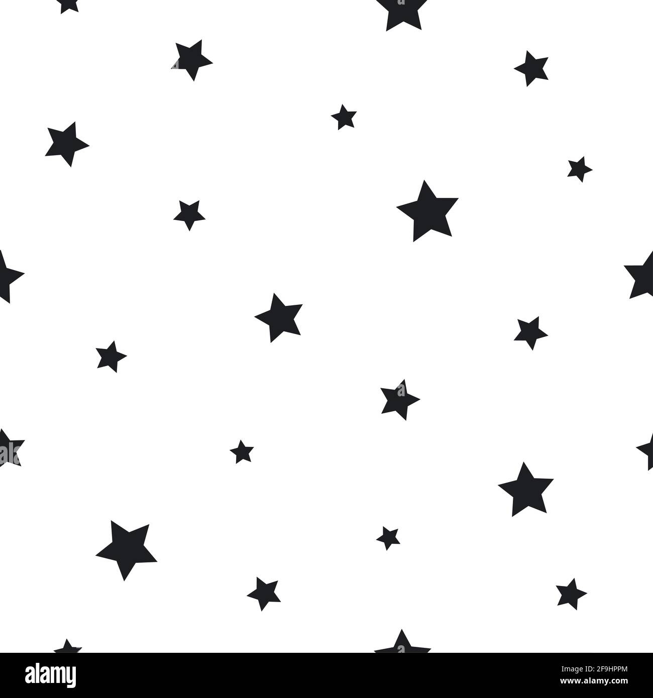Seamless abstract pattern with little sharp black stars on white ...