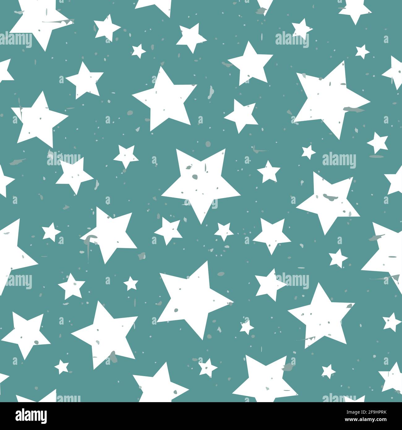 Seamless abstract pattern with white stars of different rotation and ...
