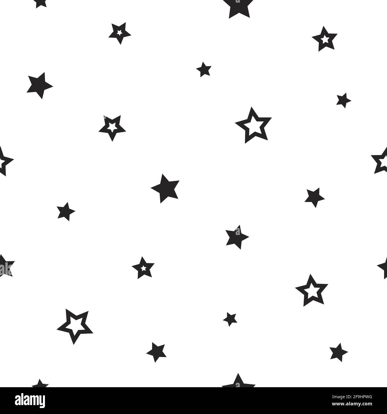 Seamless abstract pattern with little sharp black stars on white ...