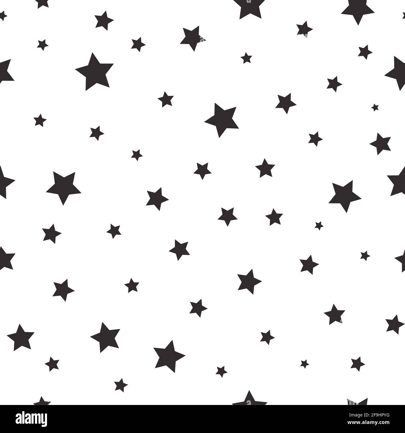 Seamless abstract pattern with little sharp black stars on white ...
