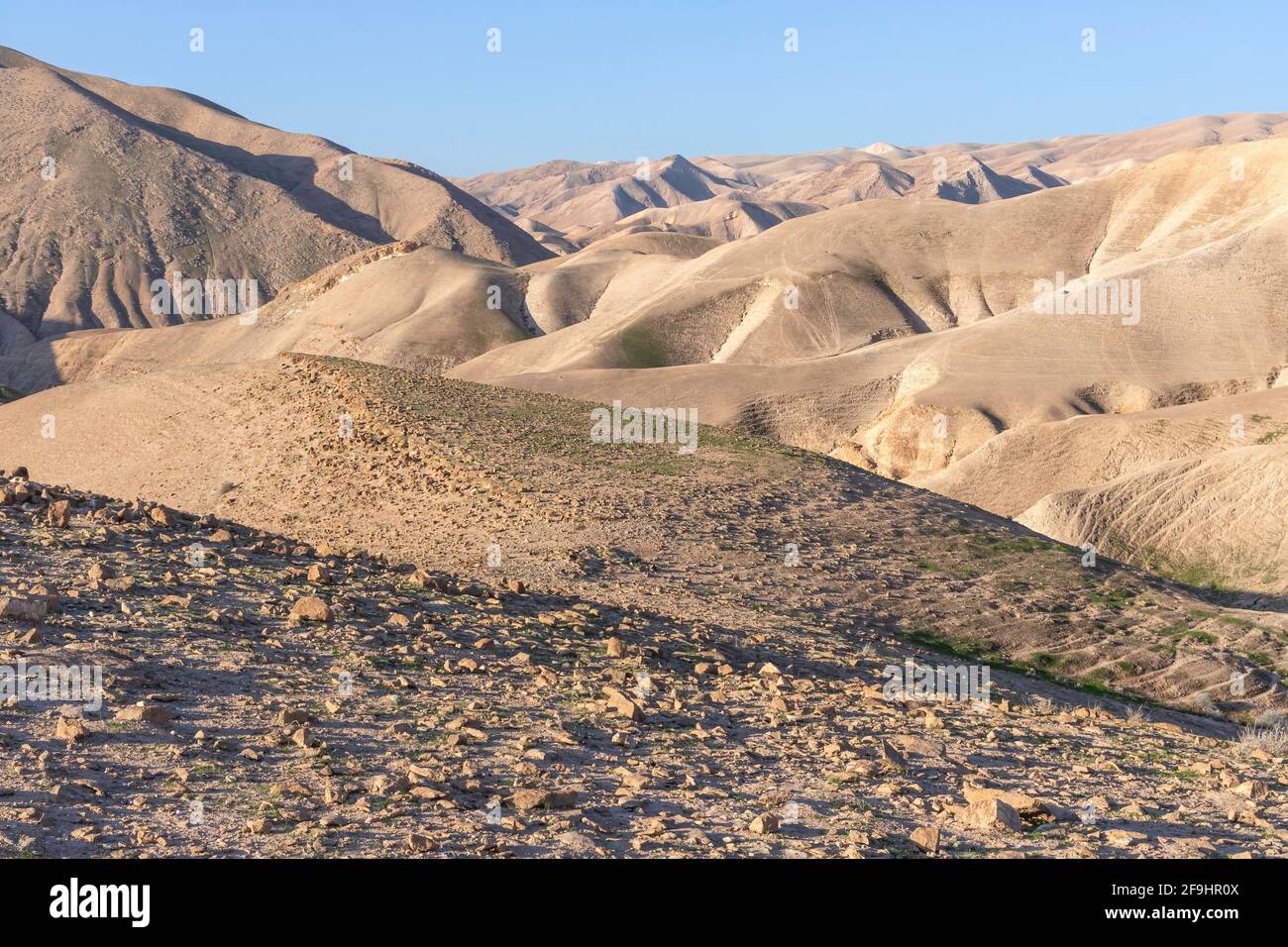 Sandy rocky mountains of the Judean Desert. Israel Stock Photo - Alamy
