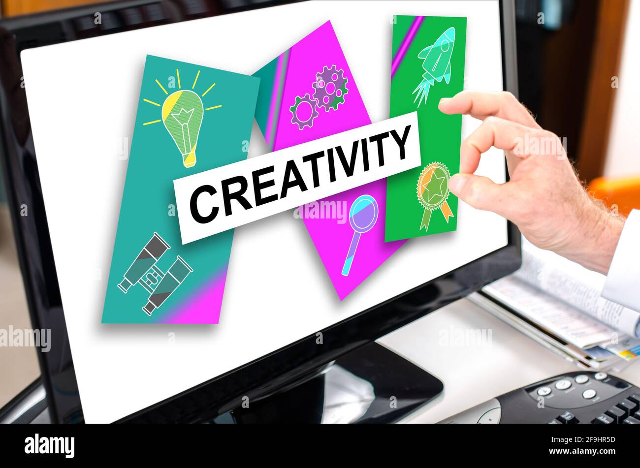 Creativity concept shown on a computer screen Stock Photo - Alamy