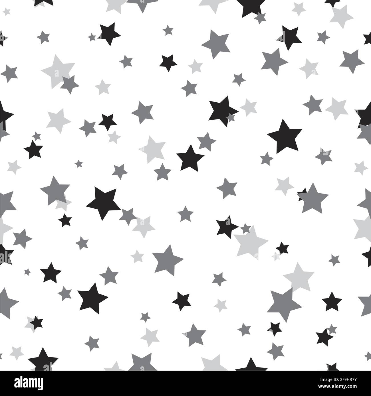 Seamless abstract pattern with little sharp black and grey stars on ...