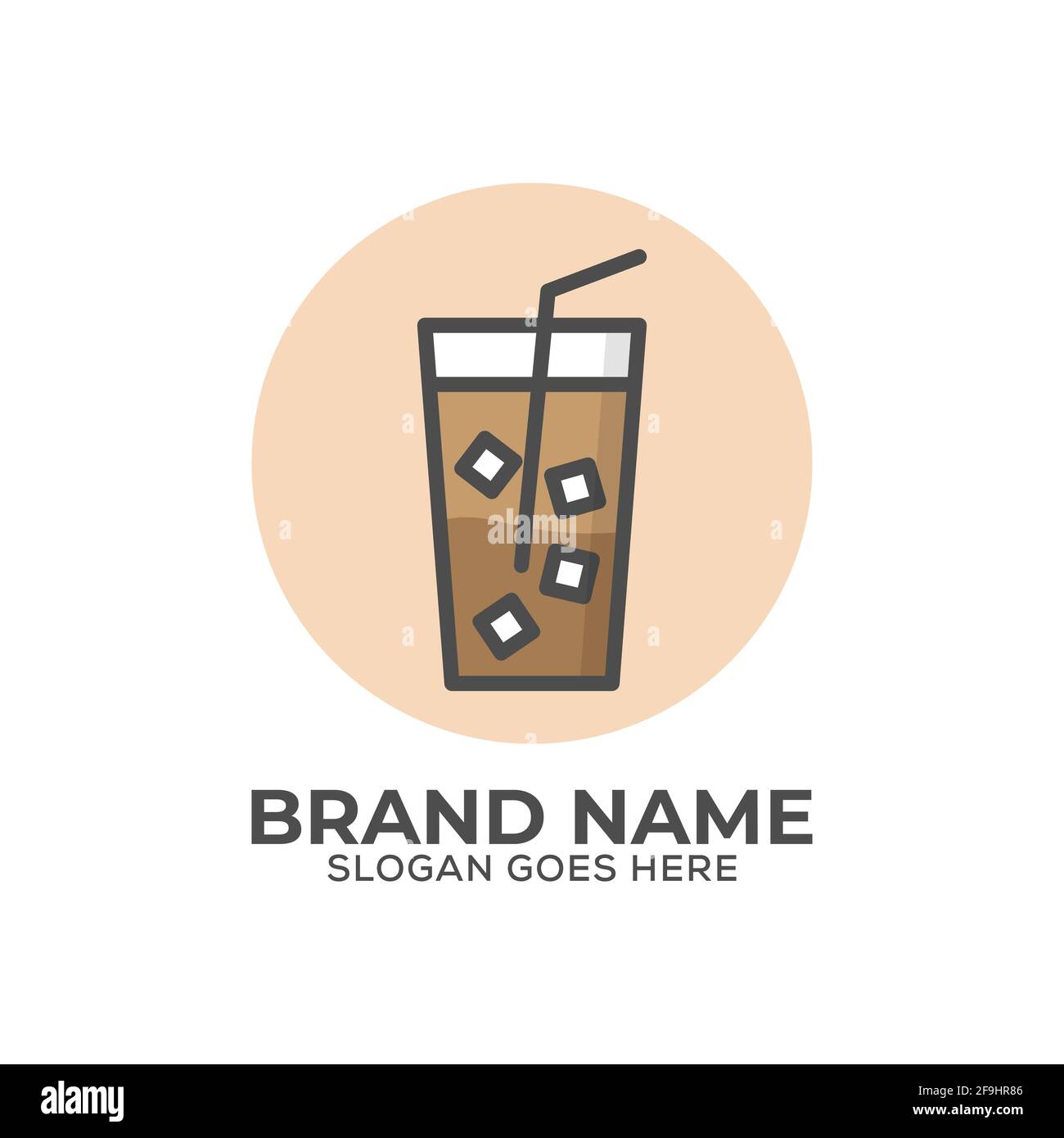 ice coffee logo icon with flat design, can used Coffee shop or cafe and ...