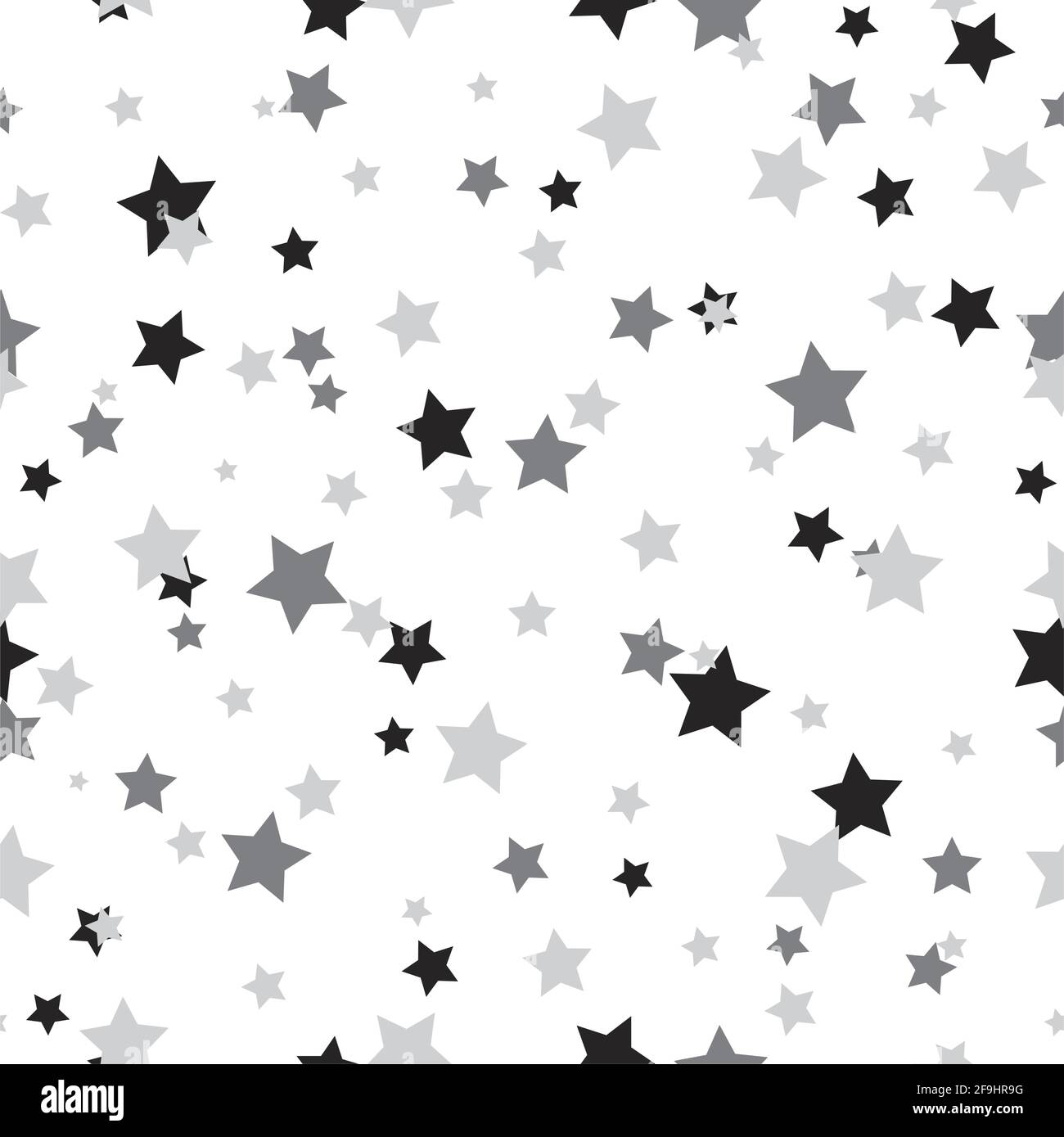 Seamless abstract pattern with little sharp black and grey stars on ...