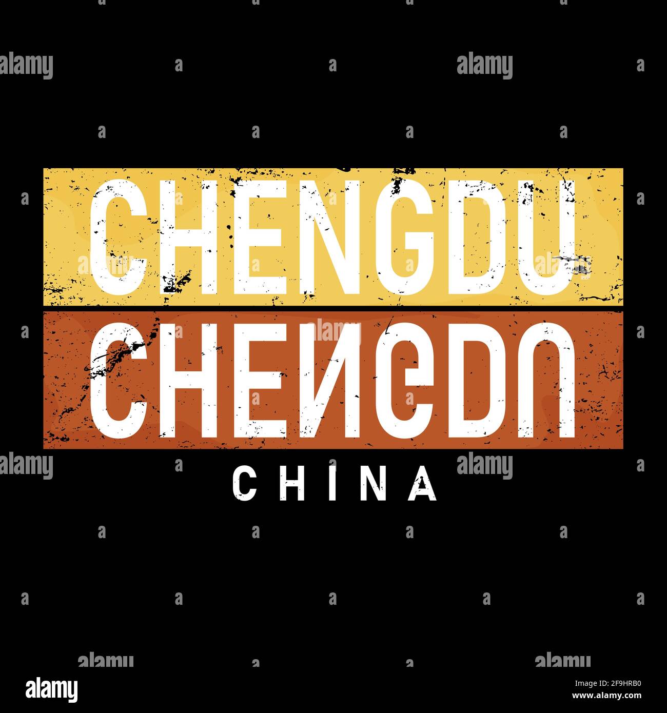 Colorful vector logo city of Chengdu, in a geometric, innovative ...