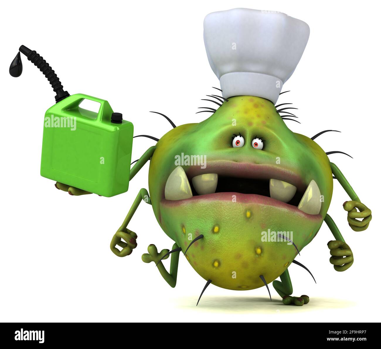 Fun germ - 3D Illustration Stock Photo - Alamy