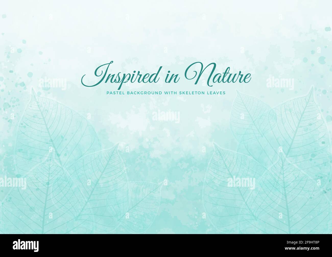 Pastel background with skeleton leaves, inspired by nature Stock Vector ...