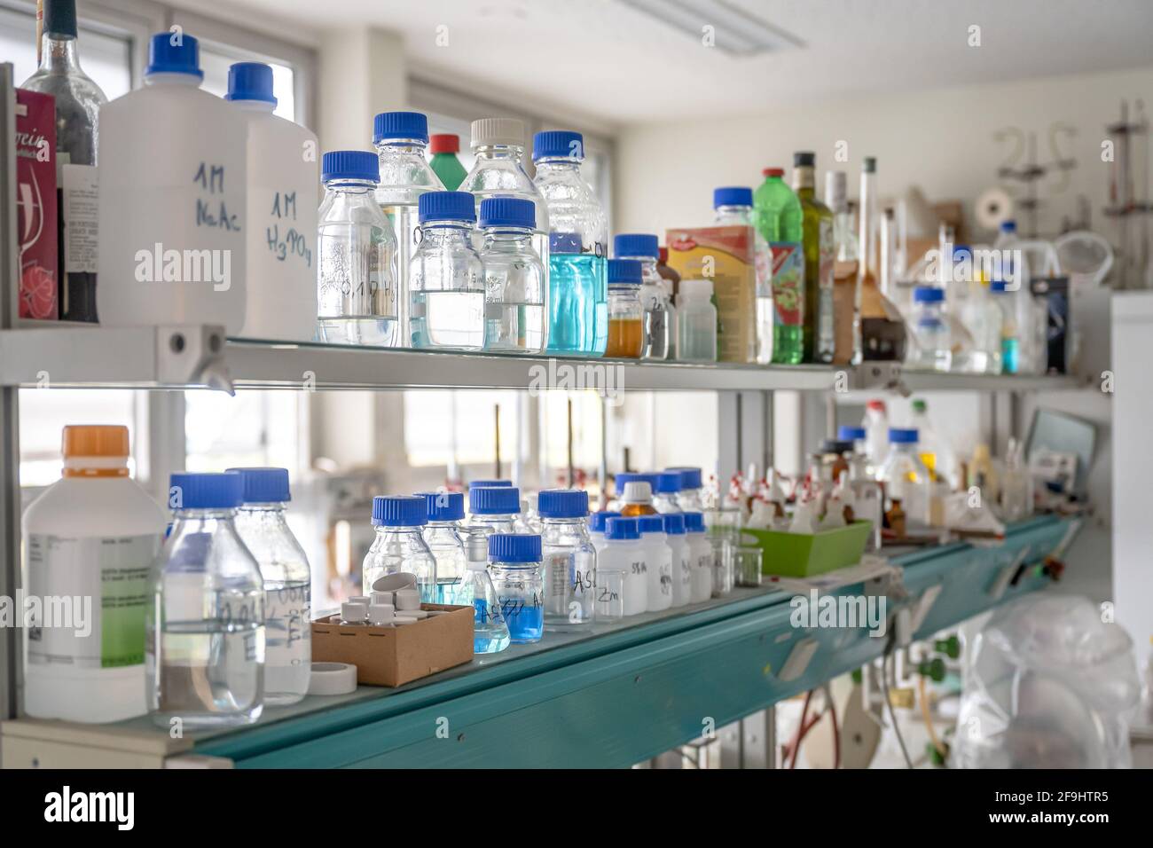 15.02.2021 Koblenz Germany chemistry laboratories in science classroom ...