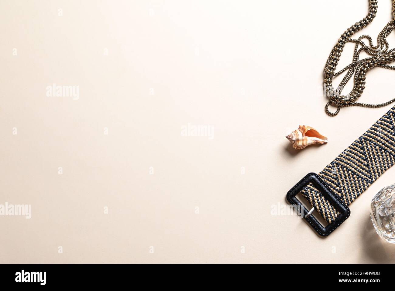 Beauty blog background. Beautiful background with neutral colors. Flat ...