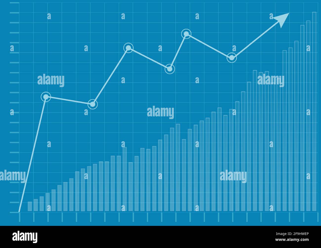 Abstract arrow growth and success graph business stock market sign ...
