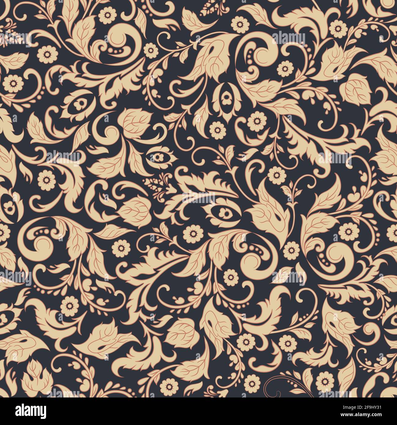 vintage floral seamless patten Stock Vector Image & Art - Alamy