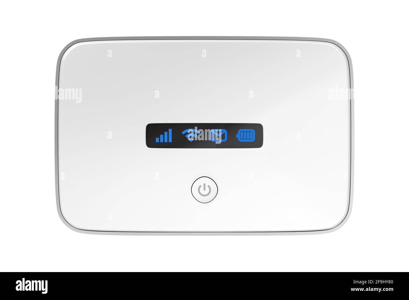 5G Wi-Fi mobile router isolated on white background, front view Stock ...