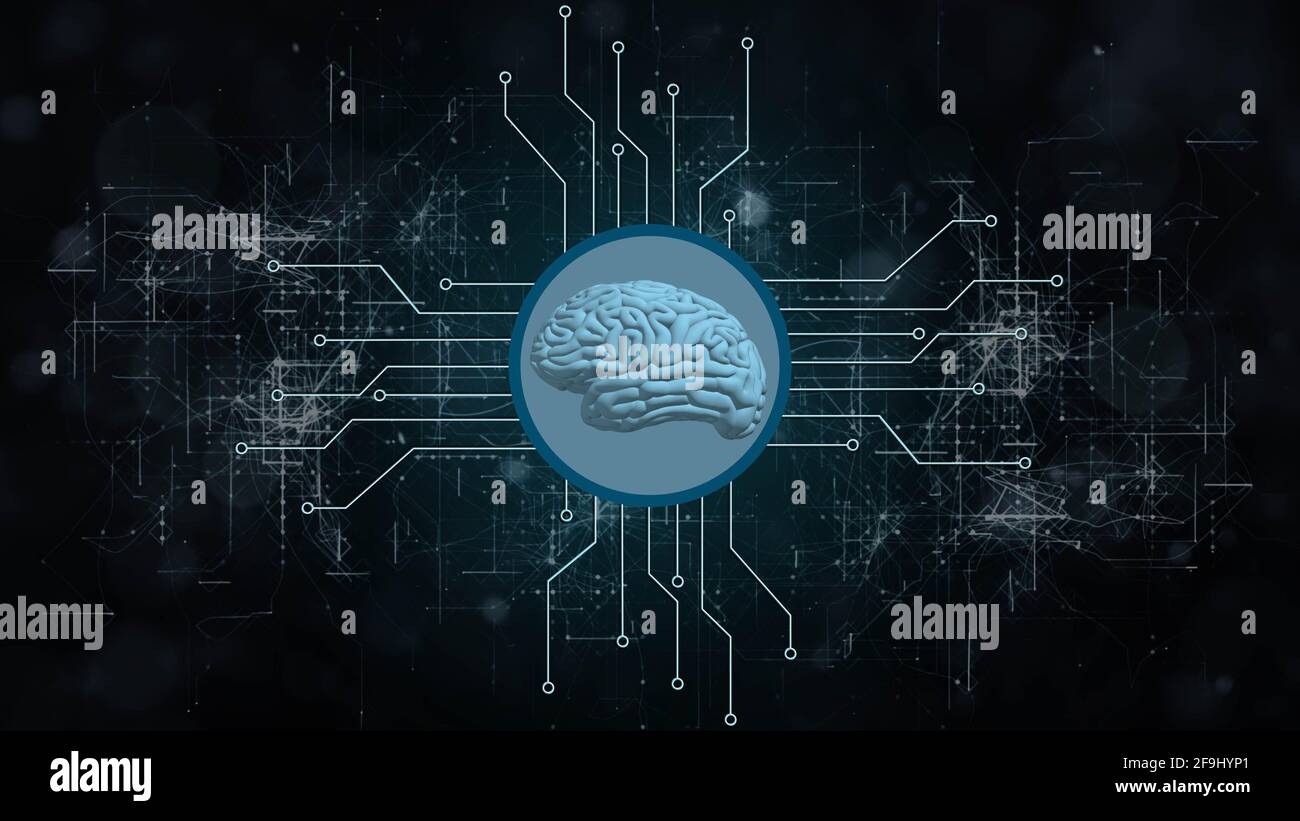 Human Brain Symbolic For Ai Artificial Intelligence Centered Into Information Connecting Lines