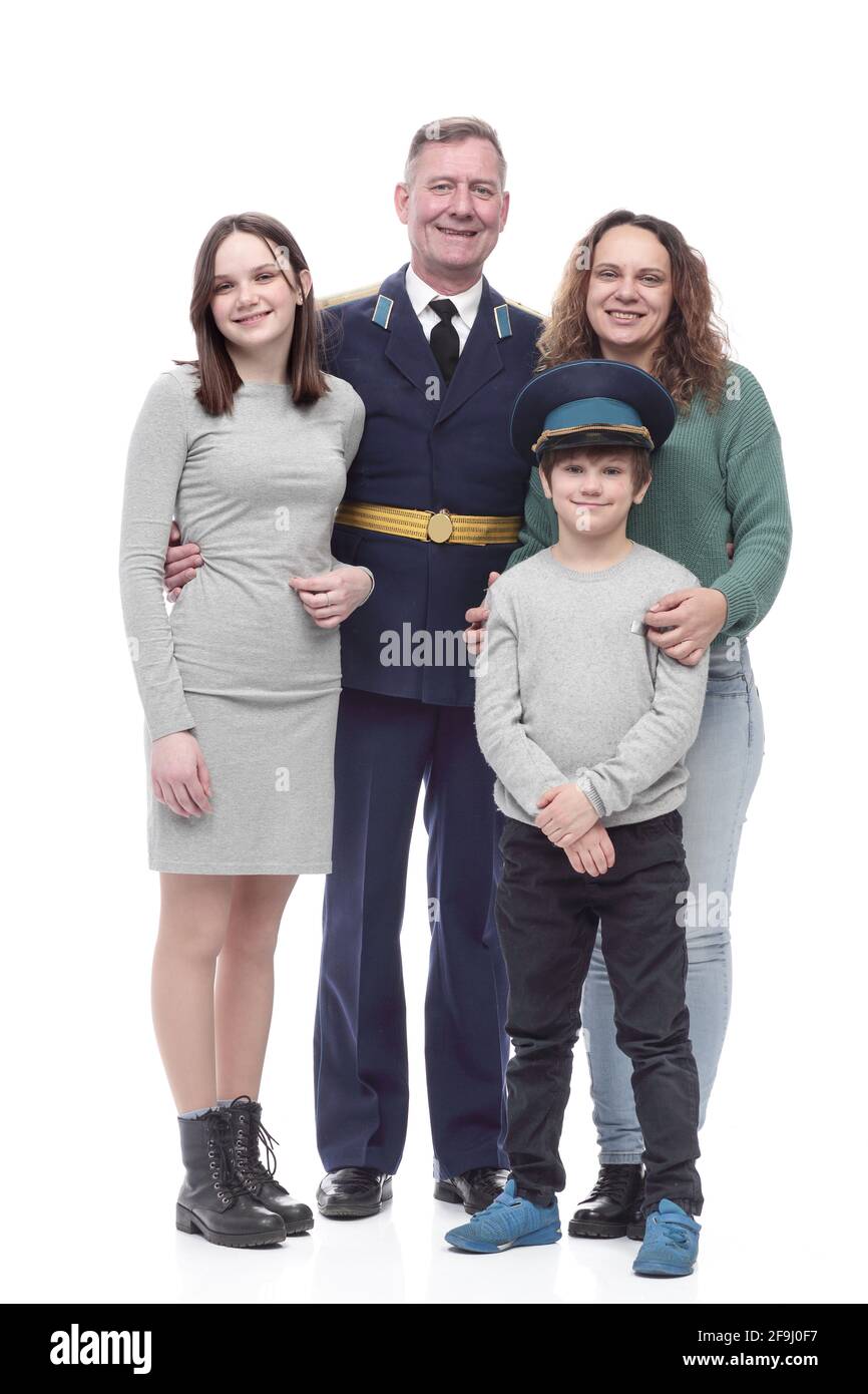 portrait of an air force officer and his family Stock Photo - Alamy