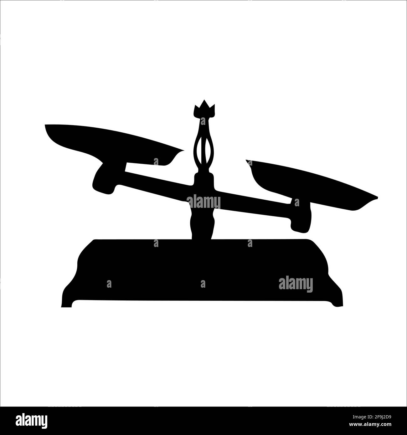 The Balance black silhouette Libra zodiac vector illustration Stock ...